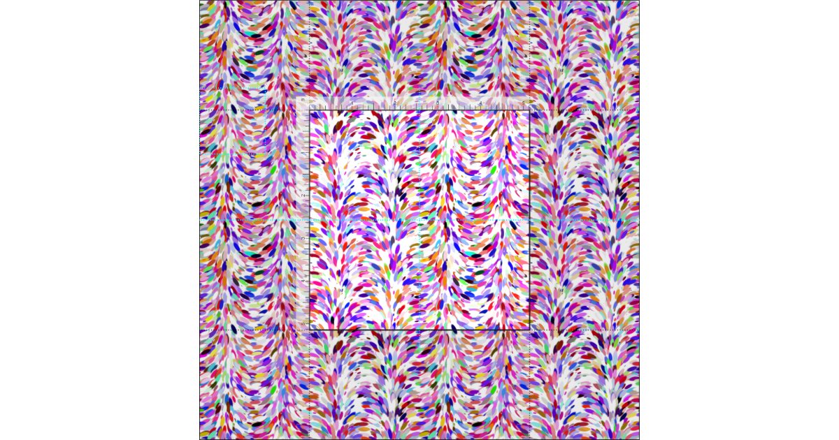 Cute Bright Summer Colors Paint Splatter Pattern Fabric | Zazzle
