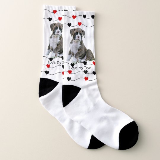 Cute Brindle Boxer Dog Socks | Zazzle.com