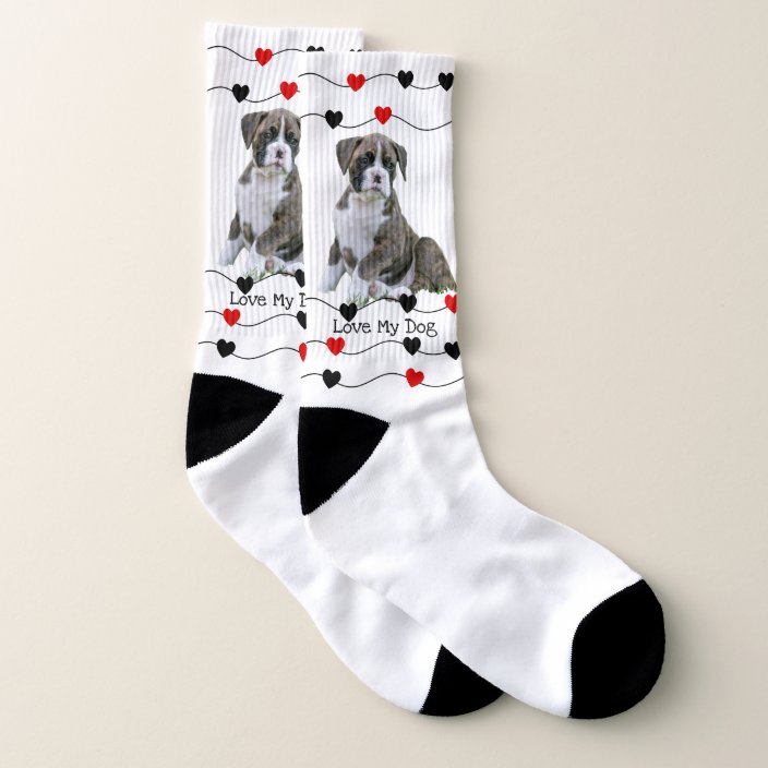 Cute Brindle Boxer Dog Socks | Zazzle.com