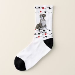 Cute Brindle Boxer Dog Socks | Zazzle