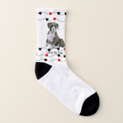 Cute Brindle Boxer Dog Socks | Zazzle