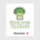 Cute Broccoli Pun Cartoon Design Sticker | Zazzle