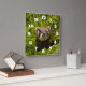 Cute Brown Ferret in the Grass Square Wall Clock | Zazzle