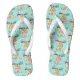 Cute Brown Sloth Hanging Upside down Pattern Flip Flops | Zazzle