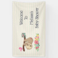 Cute Brown Sloth Hanging Upside down Welcome Banner | Zazzle