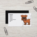 Cute Brussels Griffon Dog Business Card | Zazzle