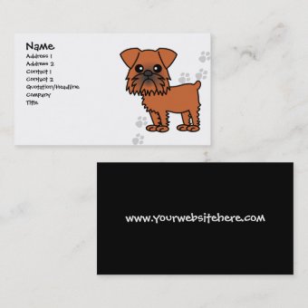 Cute Brussels Griffon Dog Business Card | Zazzle