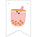 Cute Bubble Tea Boba Party Bunting Flags | Zazzle