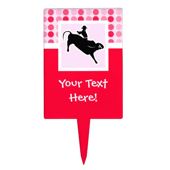 Cute Bull Rider Cake Topper | Zazzle.com
