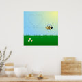 Cute bumble bee cartoon poster | Zazzle