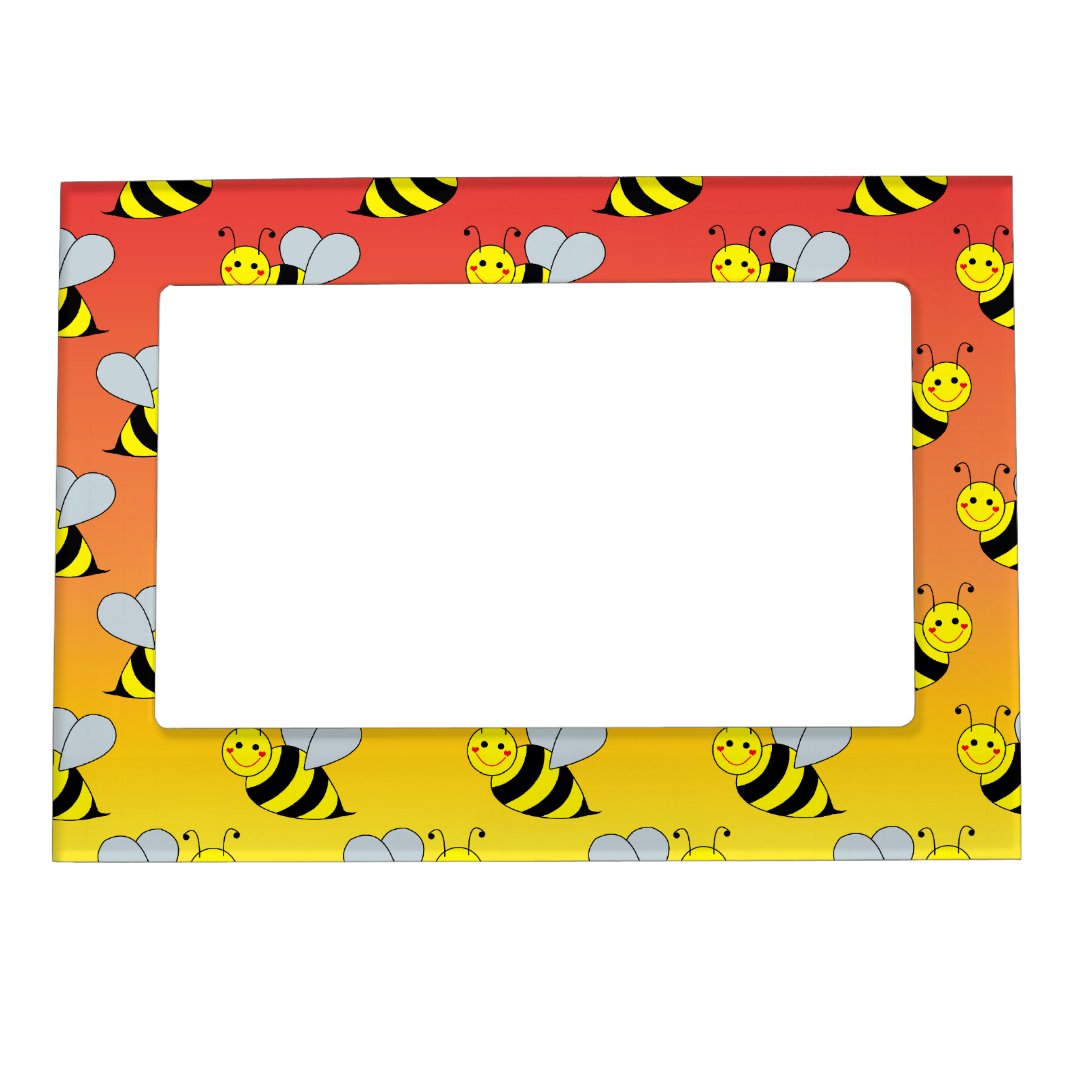 Cute Bumble Bee Magnetic Picture Frame | Zazzle