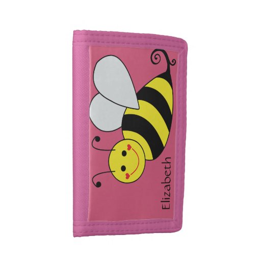 Cute Bumble Bee Personalized Tri-fold Wallet | Zazzle