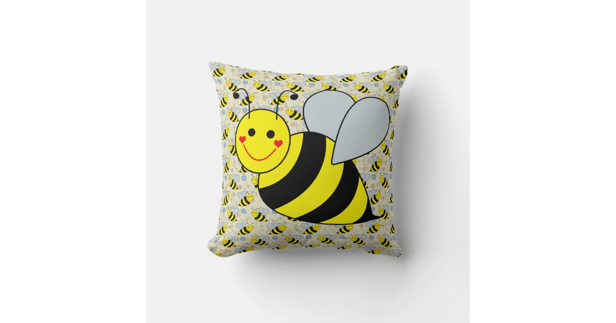Cute Bumble Bee Throw Pillow | Zazzle