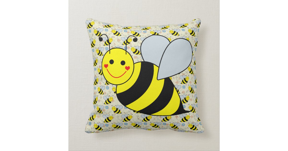 Cute Bumble Bee Throw Pillow | Zazzle.com