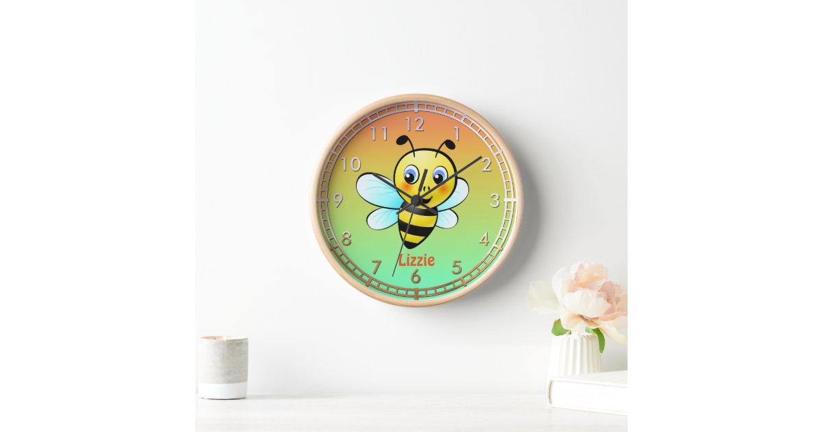 Cute Bumblebee Wall Clock | Zazzle