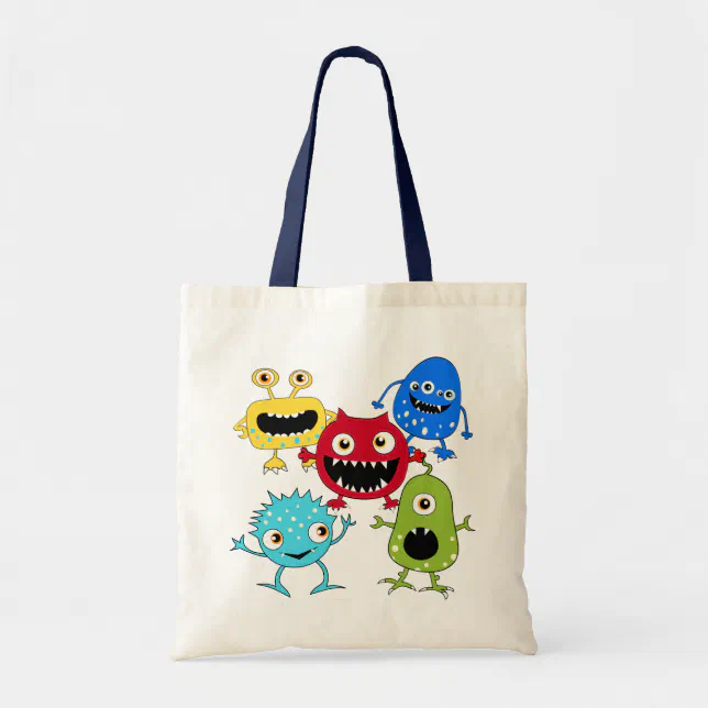 Cute Bunch of Monsters Tote Bag | Zazzle