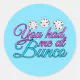Cute Bunco Game Classic Round Sticker | Zazzle