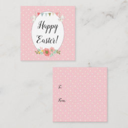 Cute Bunnies Happy Easter Note Card | Zazzle