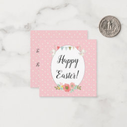 Cute Bunnies Happy Easter Note Card | Zazzle
