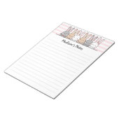 Cute Bunnies Personalized Notepad | Zazzle