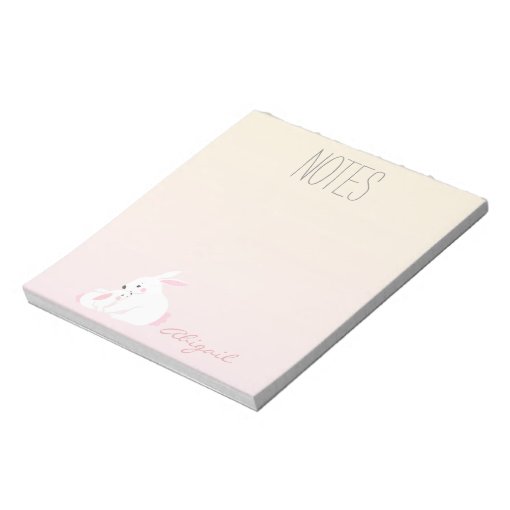 Cute bunnies | Personalized Notepad | Zazzle