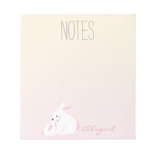 Cute bunnies | Personalized Notepad | Zazzle.com