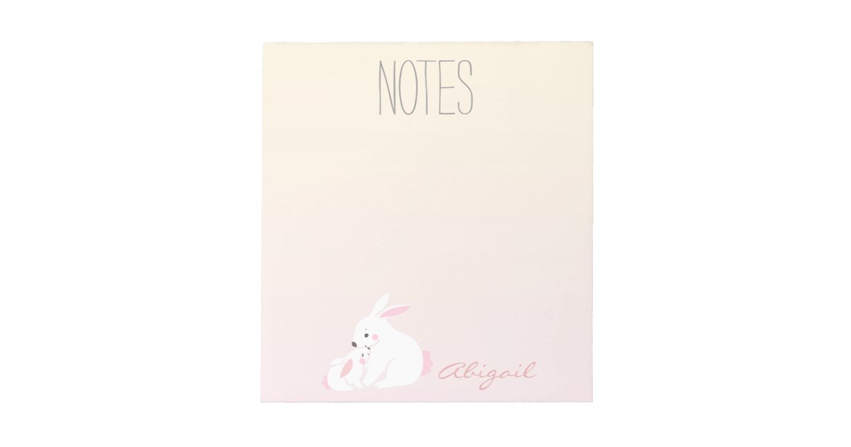 Cute bunnies | Personalized Notepad | Zazzle