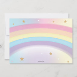 Cute Bunny 1st Birthday Girls Rainbow Rabbit Photo Invitation | Zazzle