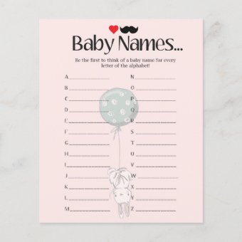 Cute bunny baby shower games | Zazzle
