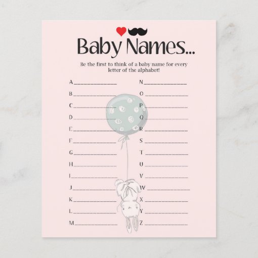 Cute bunny baby shower games | Zazzle