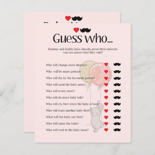 Cute bunny baby shower games | Zazzle