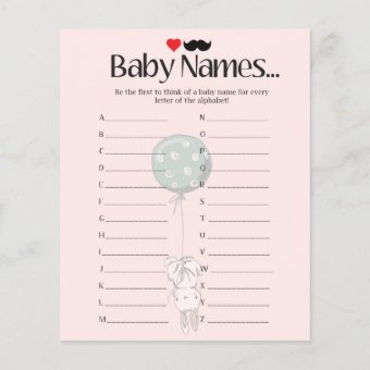 Cute bunny baby shower games | Zazzle