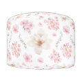 CUTE BUNNY & CHERRY BLOSSOM NURSERY POUF | Zazzle