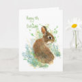 Cute Bunny Rabbit Child's 9th Birthday Animal Card | Zazzle