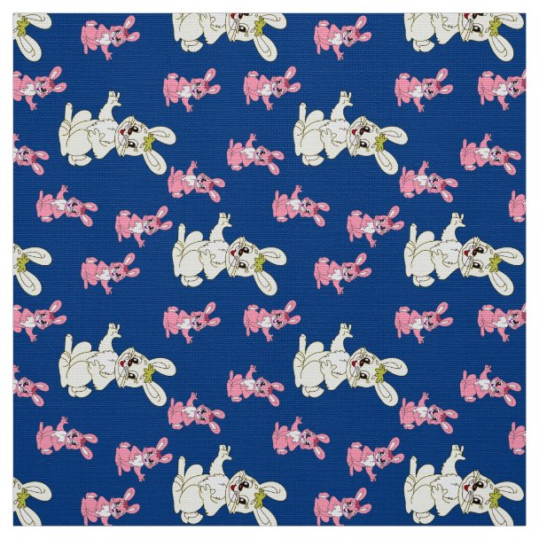 Rabbit Print Fabric | Zazzle