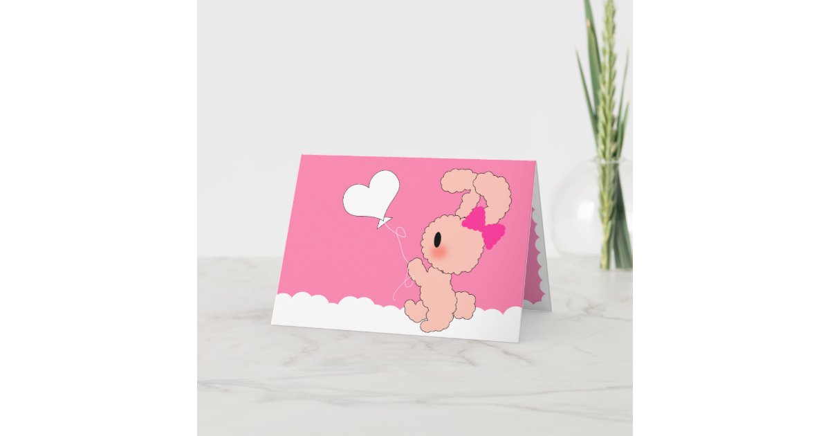 Cute Bunny Valentines Card | Zazzle