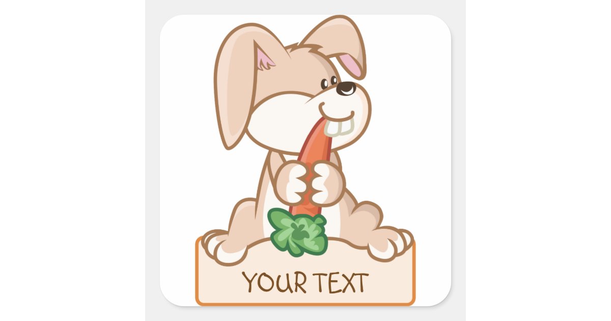 Cute bunny with name tag | Zazzle