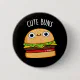 Cute Buns Funny Burger Pun Dark BG Button | Zazzle