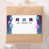 Cute Bunting Flag Banner Hello My Name Is Stickers | Zazzle
