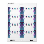 Cute Bunting Flag Banner Hello My Name Is Stickers | Zazzle
