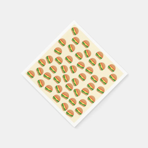 Cute Burgers Paper Napkins | Zazzle