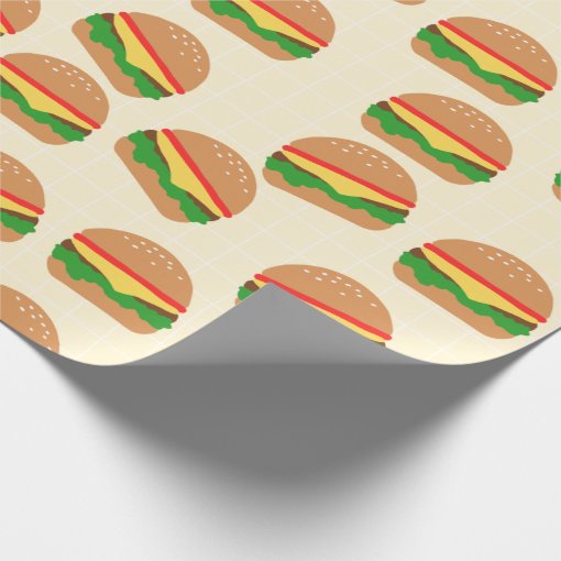 Cute Burgers Wrapping Paper | Zazzle