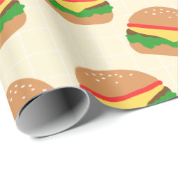 Cute Burgers Wrapping Paper | Zazzle