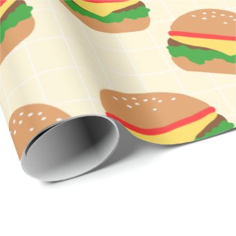 Cute Burgers Wrapping Paper | Zazzle