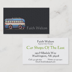 Cute Bus Tour Bus Business Card | Zazzle