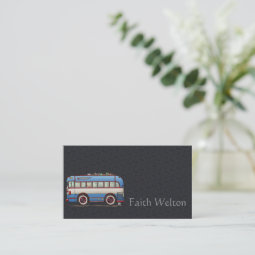 Cute Bus Tour Bus Business Card | Zazzle