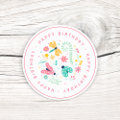 Cute Butterfly Birthday Sticker: Your Party's Bloo Classic Round ...