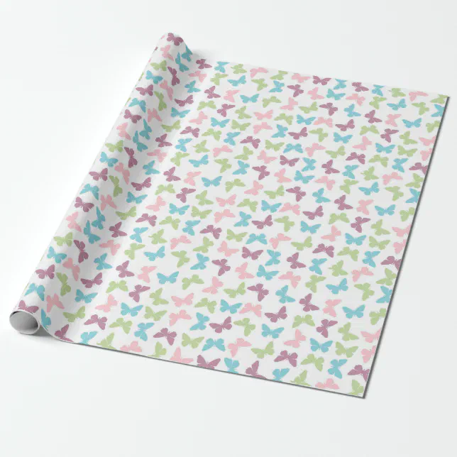 Cute Butterfly Pattern Wrapping Paper | Zazzle