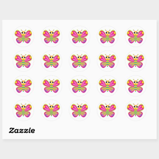 Cute Butterfly Stickers | Zazzle