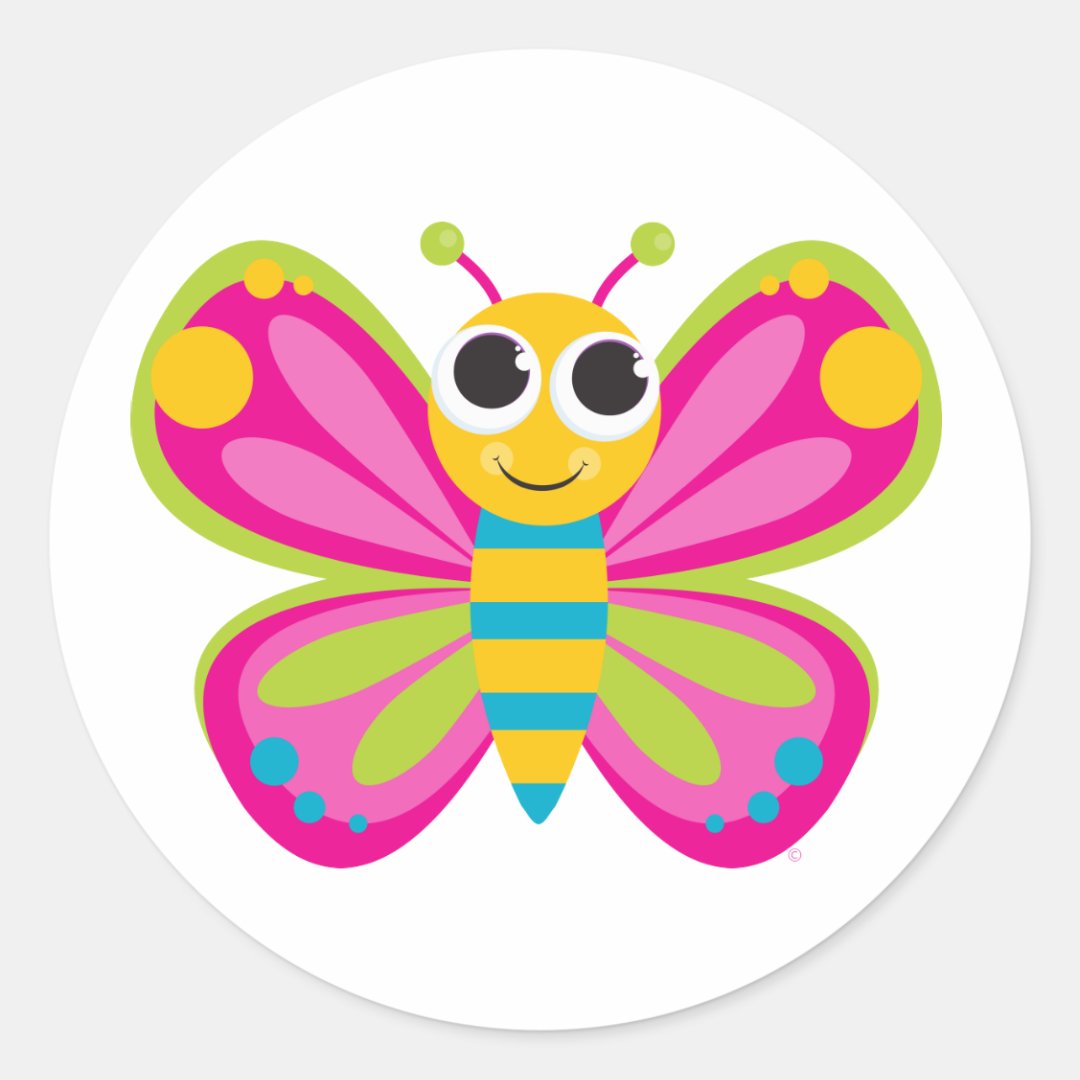 Cute Butterfly Stickers | Zazzle